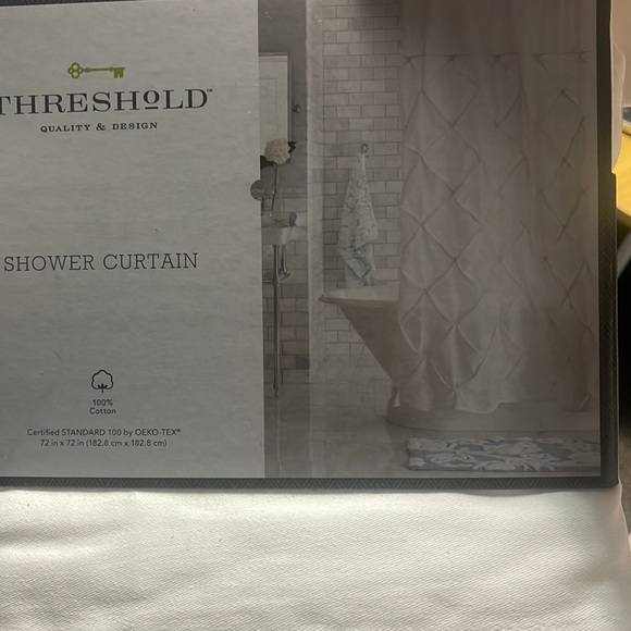 Threshold | Bath | Threshold New Pintuck Shower Curtain Snow White ...
